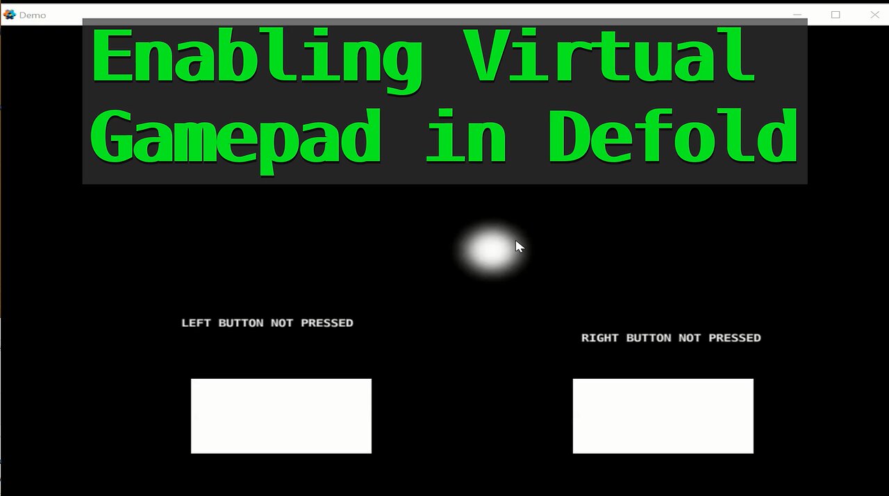Enabling Virtual Gamepad for Defold