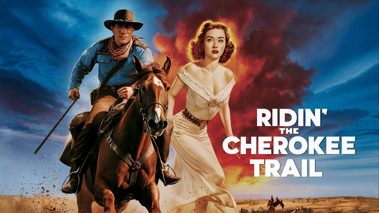 RIDIN' THE CHEROKEE TRAIL (1941) Tex Ritter, White Flash & Slim Andrews ...