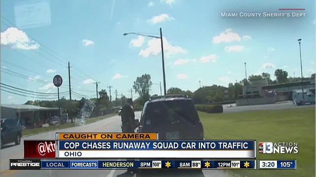 Ohio Sheriffs Deputy Has To Chase Patrol Vehicle