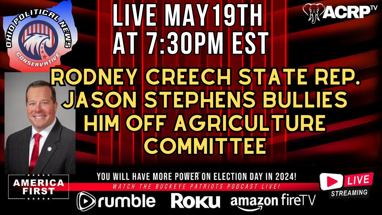 Rodney Creech State Rep. Jason Stephens bullies him off Agriculture ...