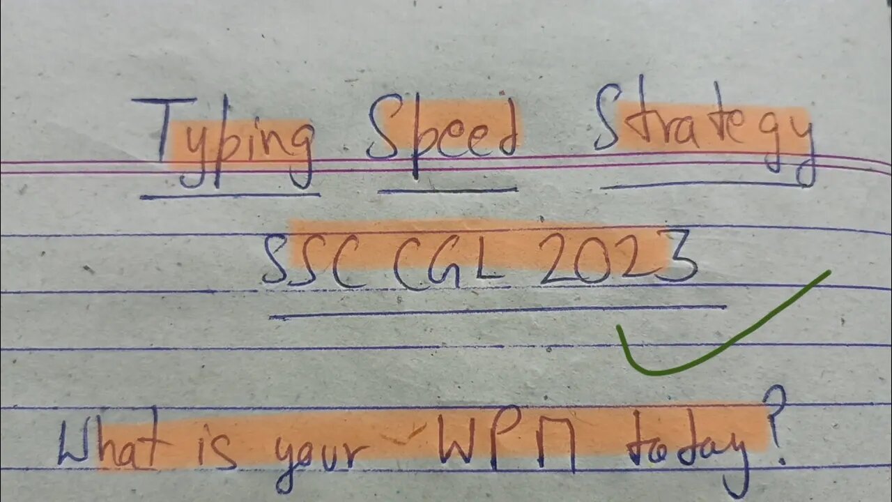 Typing Speed Test 🔥in SSC CGL 2023 Complete Strategy for 3 Months #ssc ...