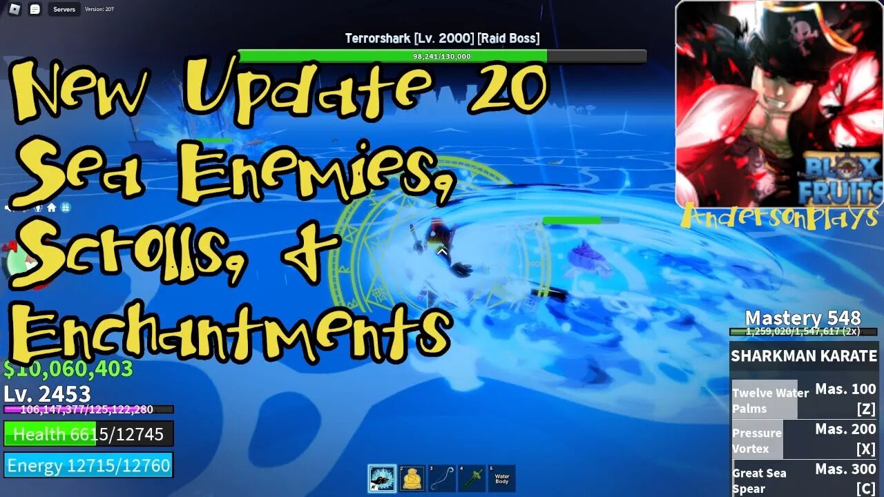 AndersonPlays Roblox [UPDATE 20] Blox Fruits - New Sea Enemies, Scrolls ...