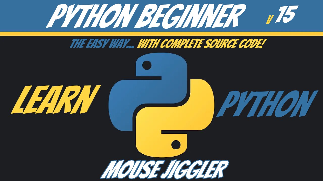 Python Beginner 15 - Mouse Jiggler - Learn Python The Easy Way Python Beginner 15 - Mouse Jiggler - Learn Python The Easy Way