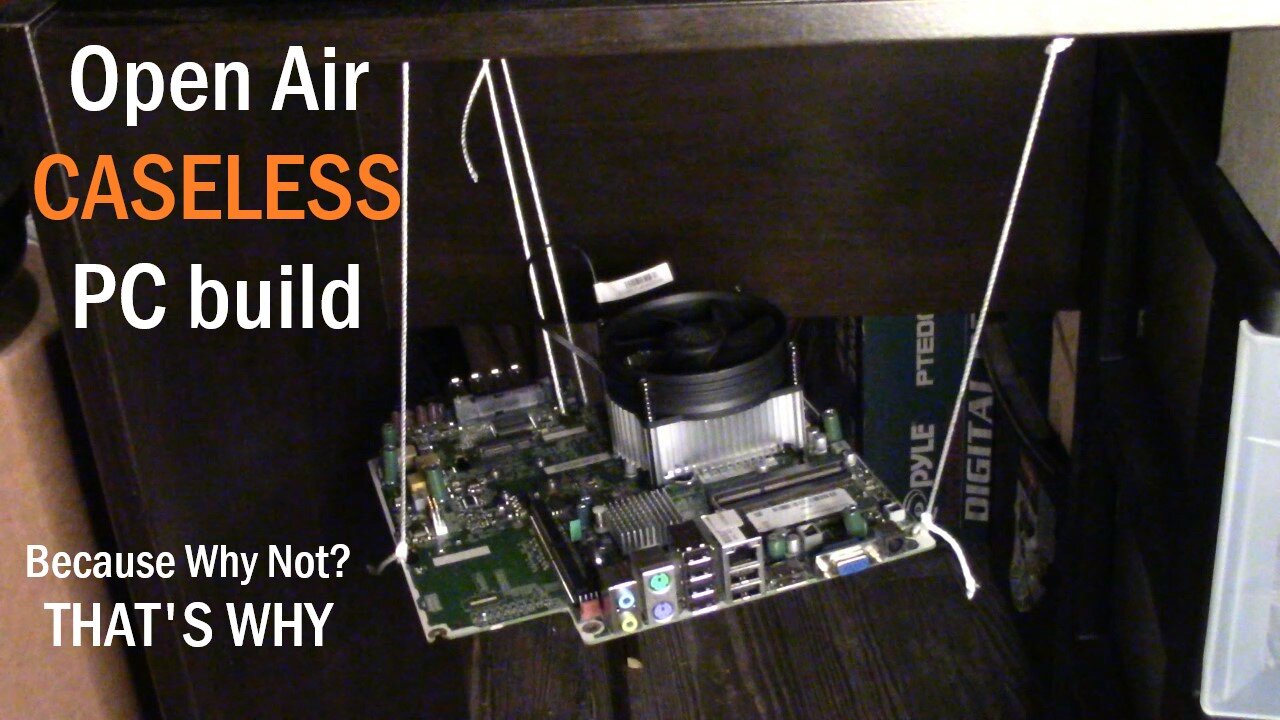 Building a case-less computer hanging by strings