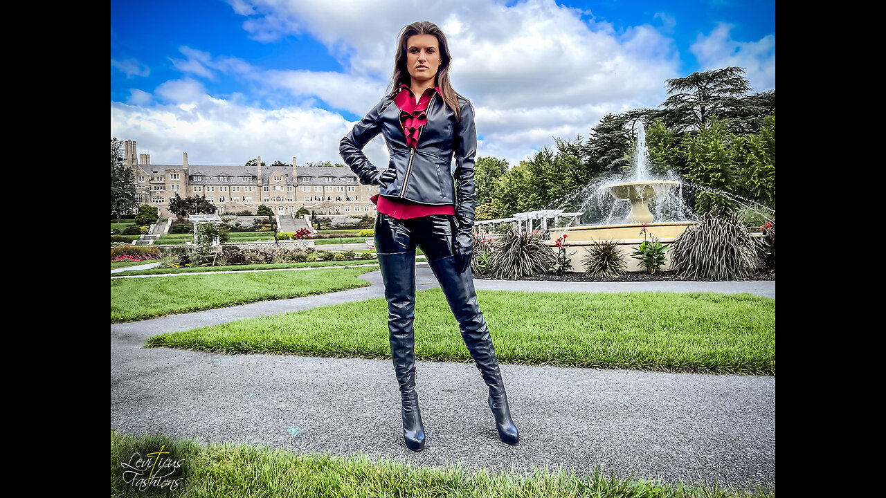 MODEL ACTRESS MADISON HODGES LEVITICUS FASHIONS BLACK LEATHER SINGLE ...