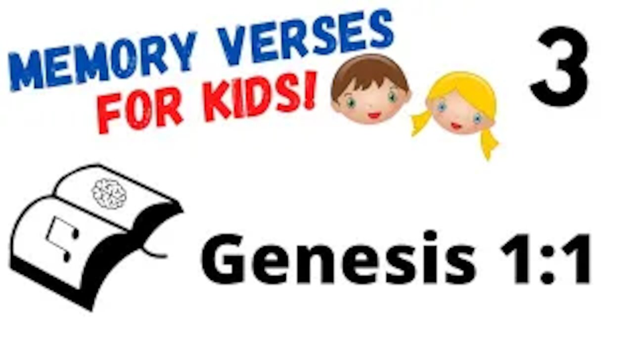 Bible Memory Verses for Kids 3 - Memorize Genesis 1:1 KJV Bible Verse ...