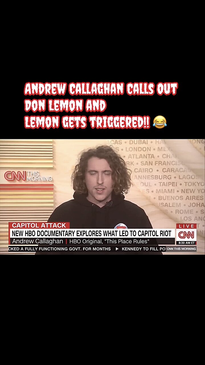 Andrew Callaghan CALLS OUT MSM & DON LEMON gets MAD! 😂 #andrewcallaghan #cnn #donlemon