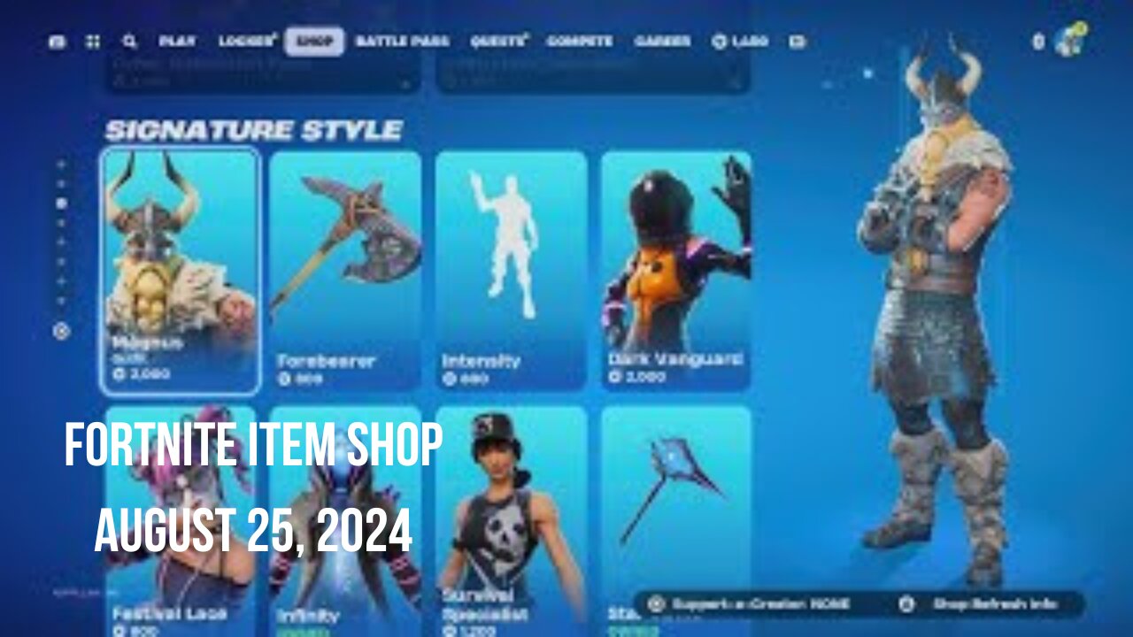 Fortnite Item Shop|August 25, 2024