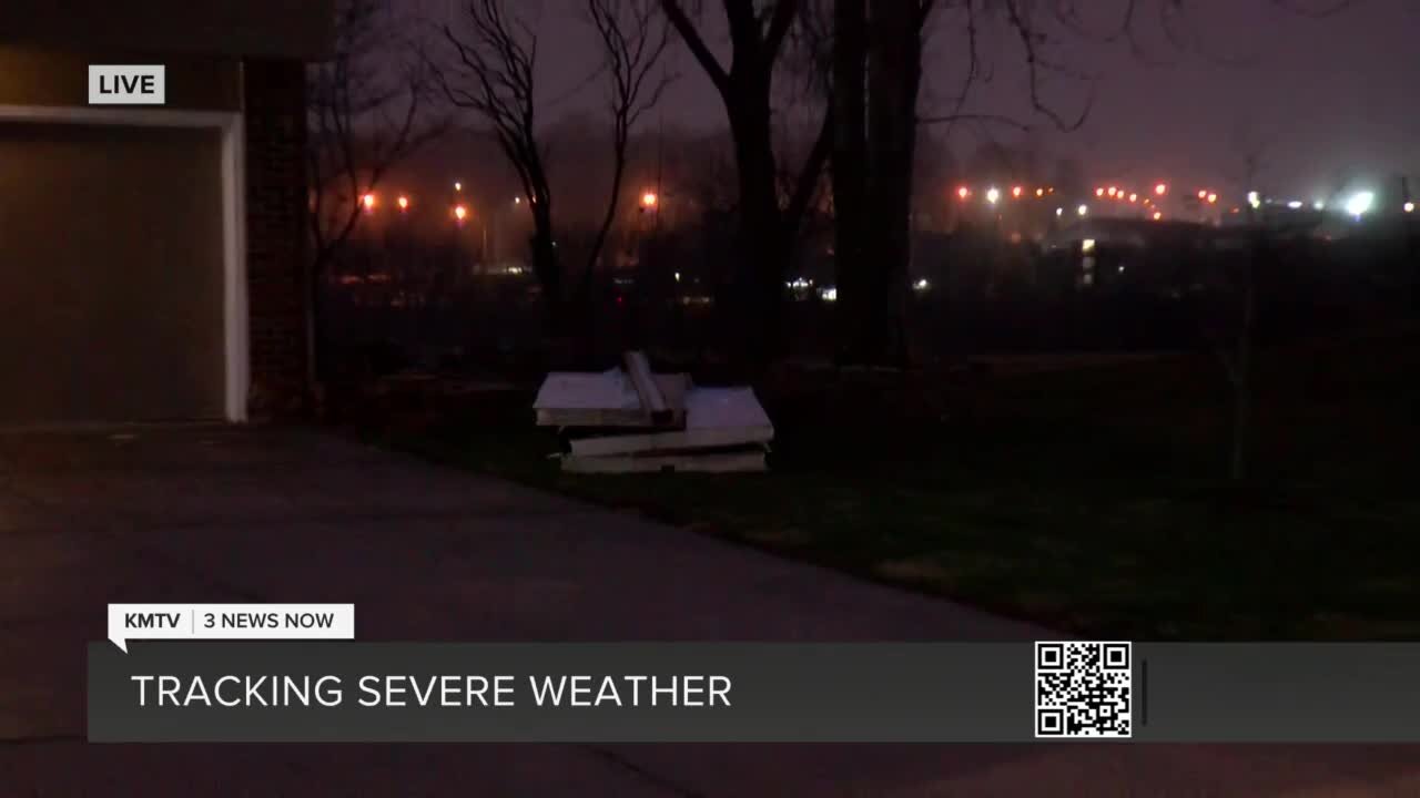 Reporter Isabella Basco live to show storm damage