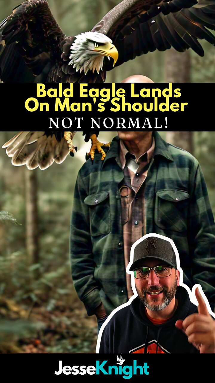 Bald Eagle Lands on Man's Shoulder 🙏🏼🦅 #faith #prayer #jesus #christ #miracle #eagle