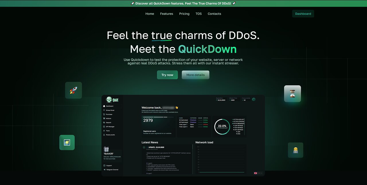 QUICKDOWN VS MC SERVER | BEST STRESSER 2023 | BEST METHODS | CHEAP PLANS