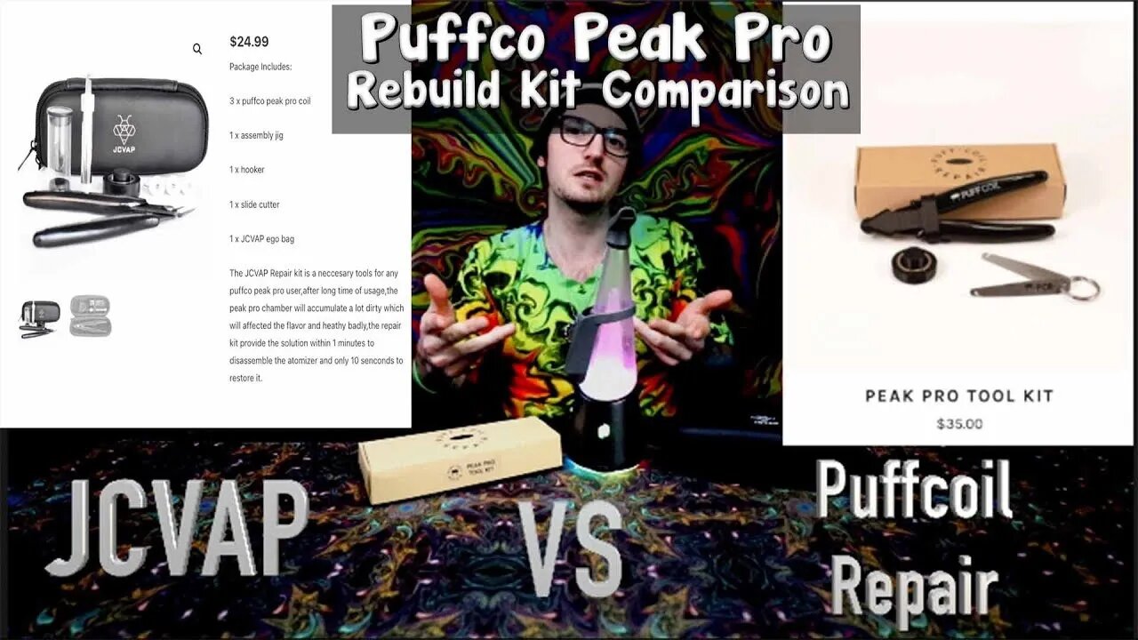 Puffco Peak Pro Rebuild Kit Comparison! Puffcoil VS JCVAP! Where's a ...
