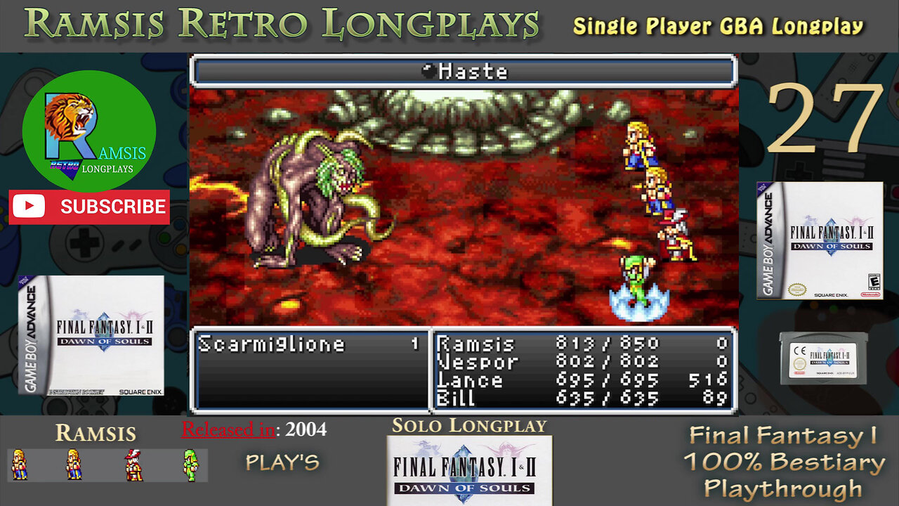 Final Fantasy I : Dawn of Souls | Hellfire Chasm 2 | 100% Bestiary ...