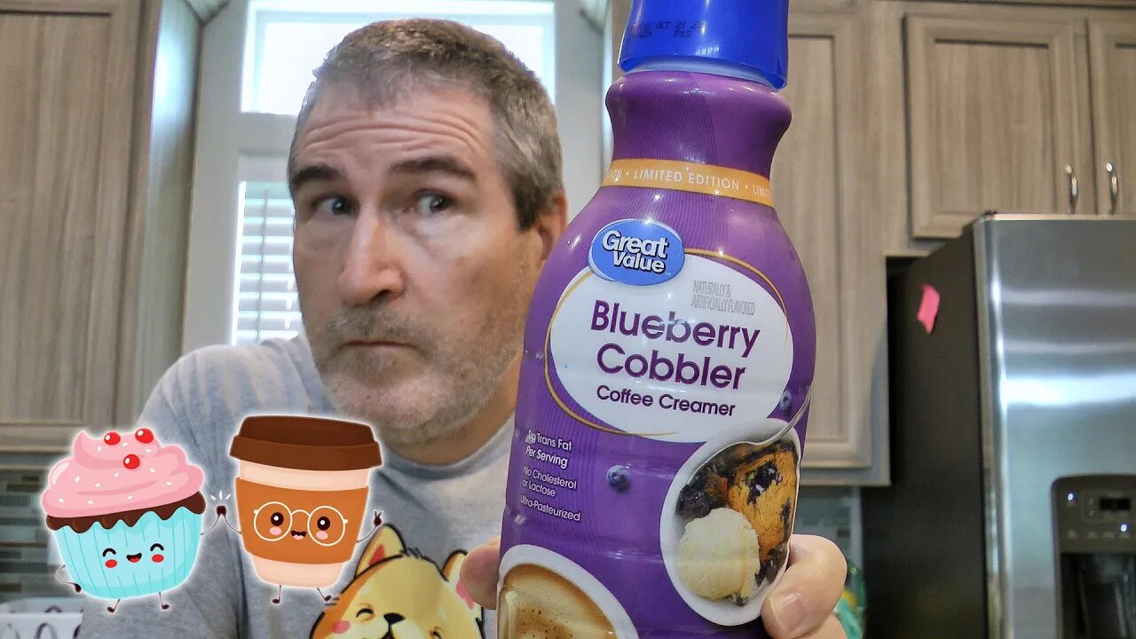 THIS IS A THING?? Great Value BLUEBERRY COBBLER COFFEE CREAMER Review ☕😮