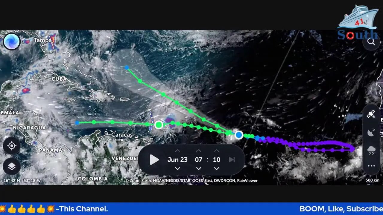 Zoom Earth Weather Tracking. 23/06/2023.