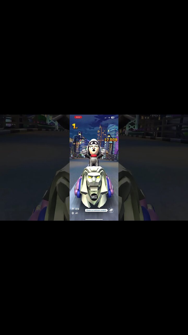 Mario Kart Tour - Fish Bone Mii Racing Suit Gameplay (Night Tour Ranked ...