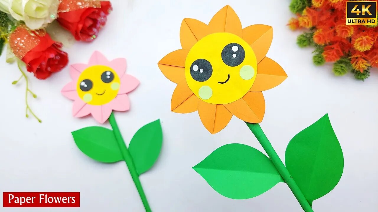 DIY Paper Flowers | How to Make Paper Flower | Easy Paper Crafts For ...