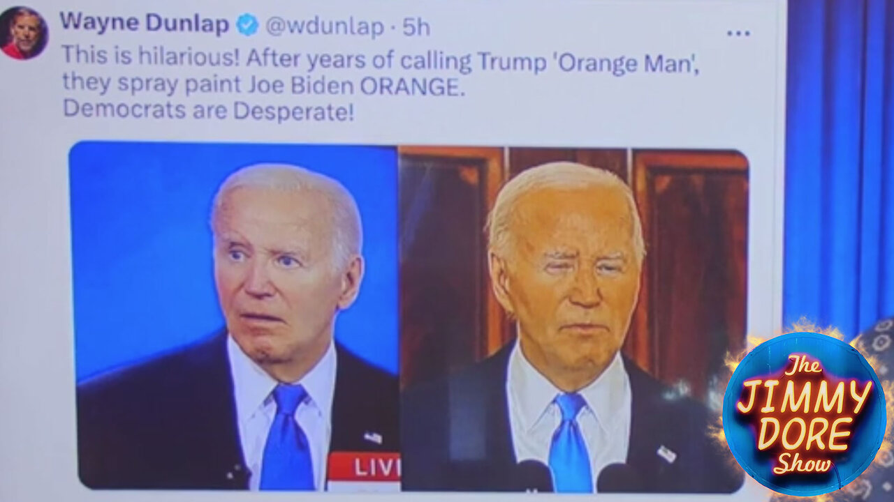 Joe Biden holds "big boy conference" and gets painted orange by admin ...