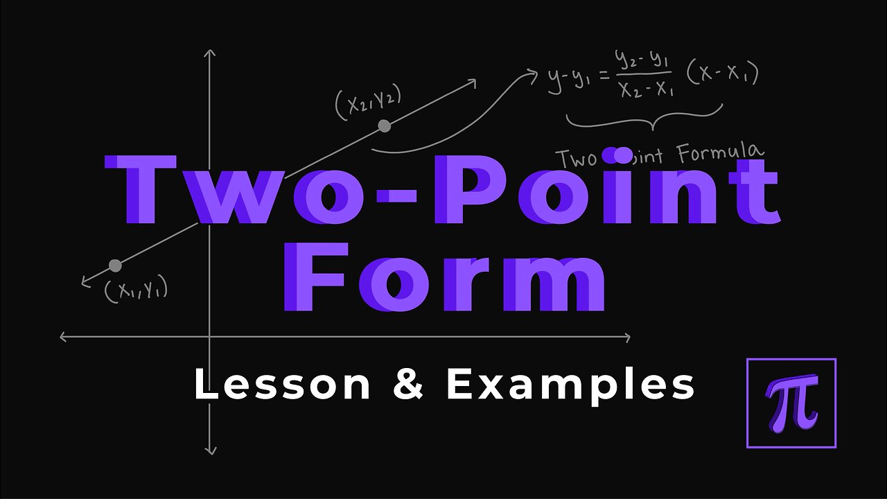 How to Find the TWO-POINT FORM of a Line? - It's easy, just plug the ...