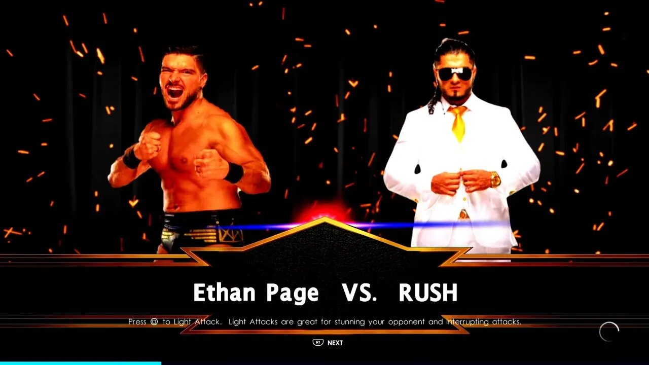 AEW Dynamite Rush vs Ethan Page AEW World Title Eliminator Tournament Semi-Finals Match
