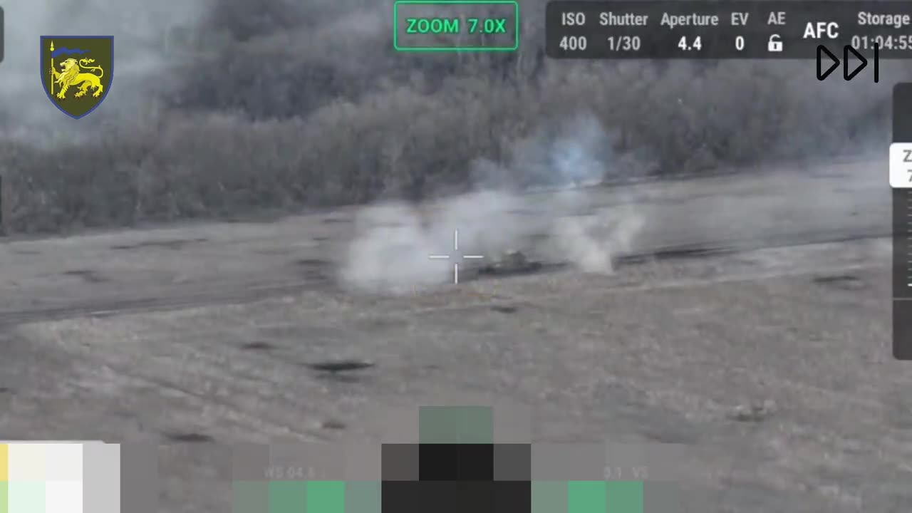 Charging Russian Tank Takes ATGM to the Face