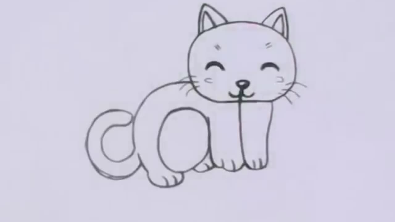 🛑Very Easy ! How To turn Words into Cat a Cartoon Cat. learning step by ...