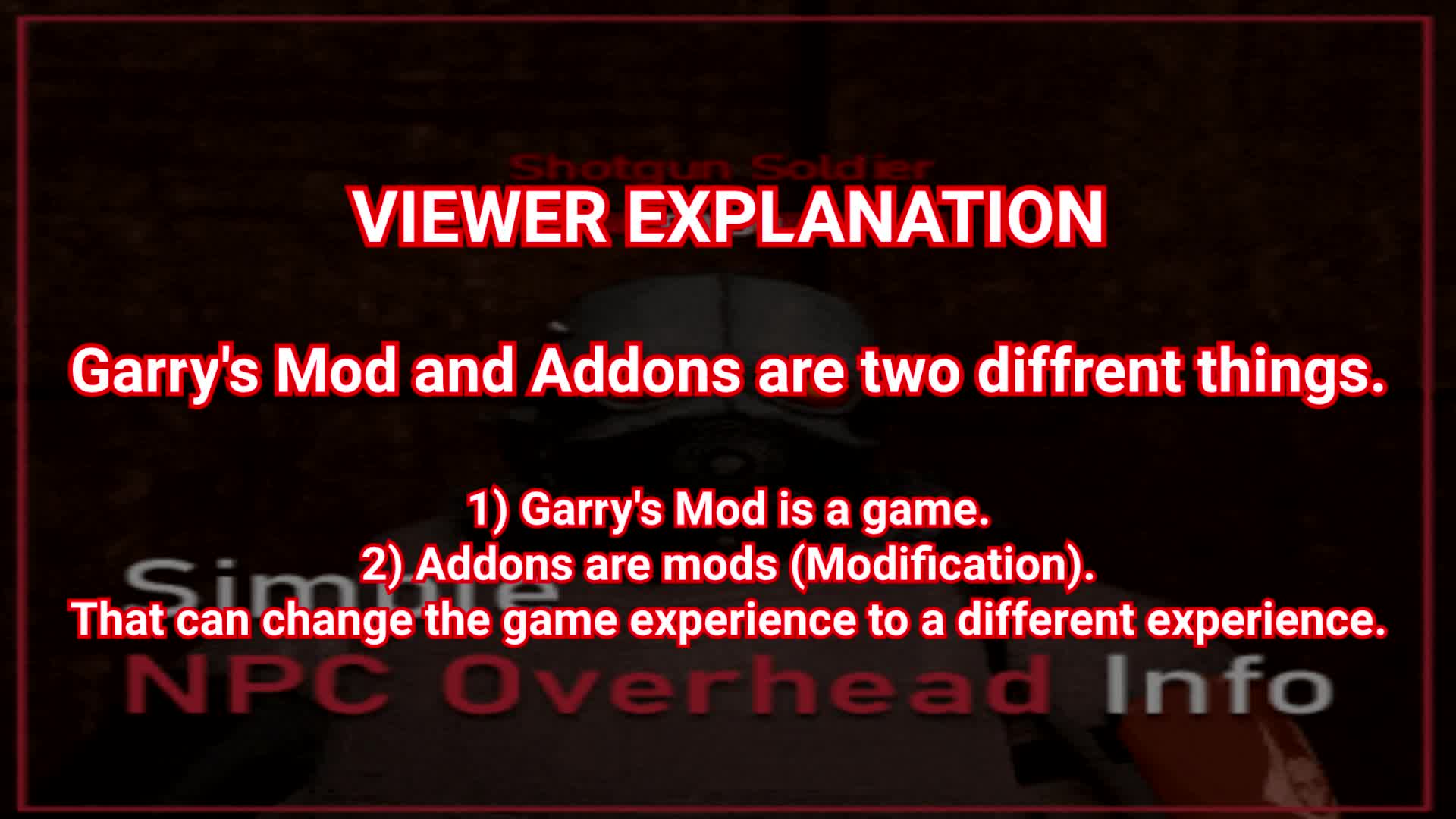 Simple NPC Overhead Info (GMOD Tool Showcase)