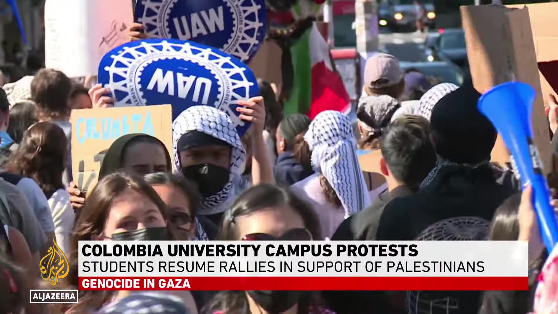 Colombia University campus protests: Students resume rallies in support ...