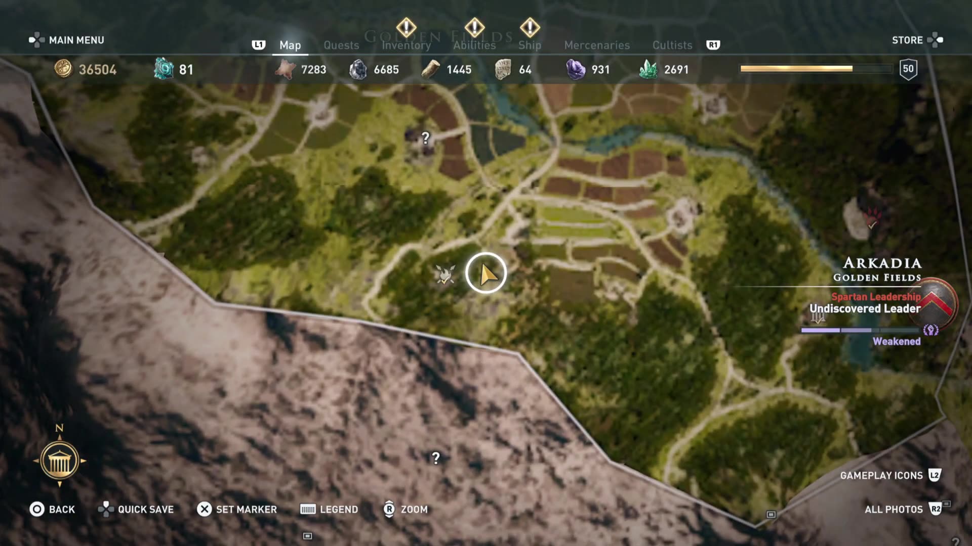 Assassin's Creed Odyssey - The Scorched Tree, Golden Fields, Undiscovered Location