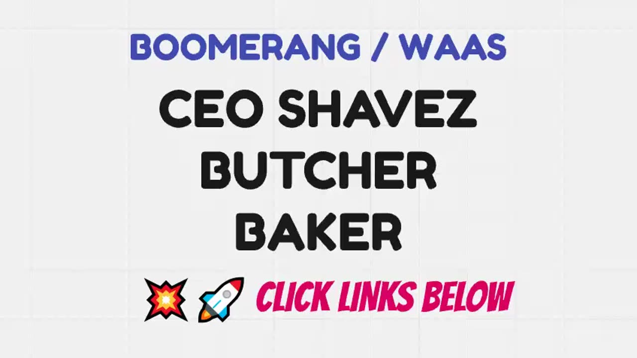 BOOMERANG & WAAS (must see) CEO SHAVEZ - BUTCHER BAKER (inspiration ...