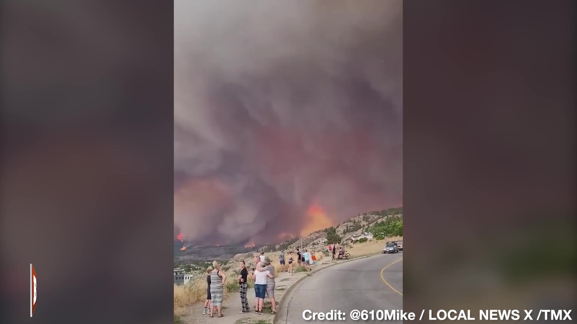 Residents Watch as Wall of Flame and Smoke from Wildfire Advances in ...