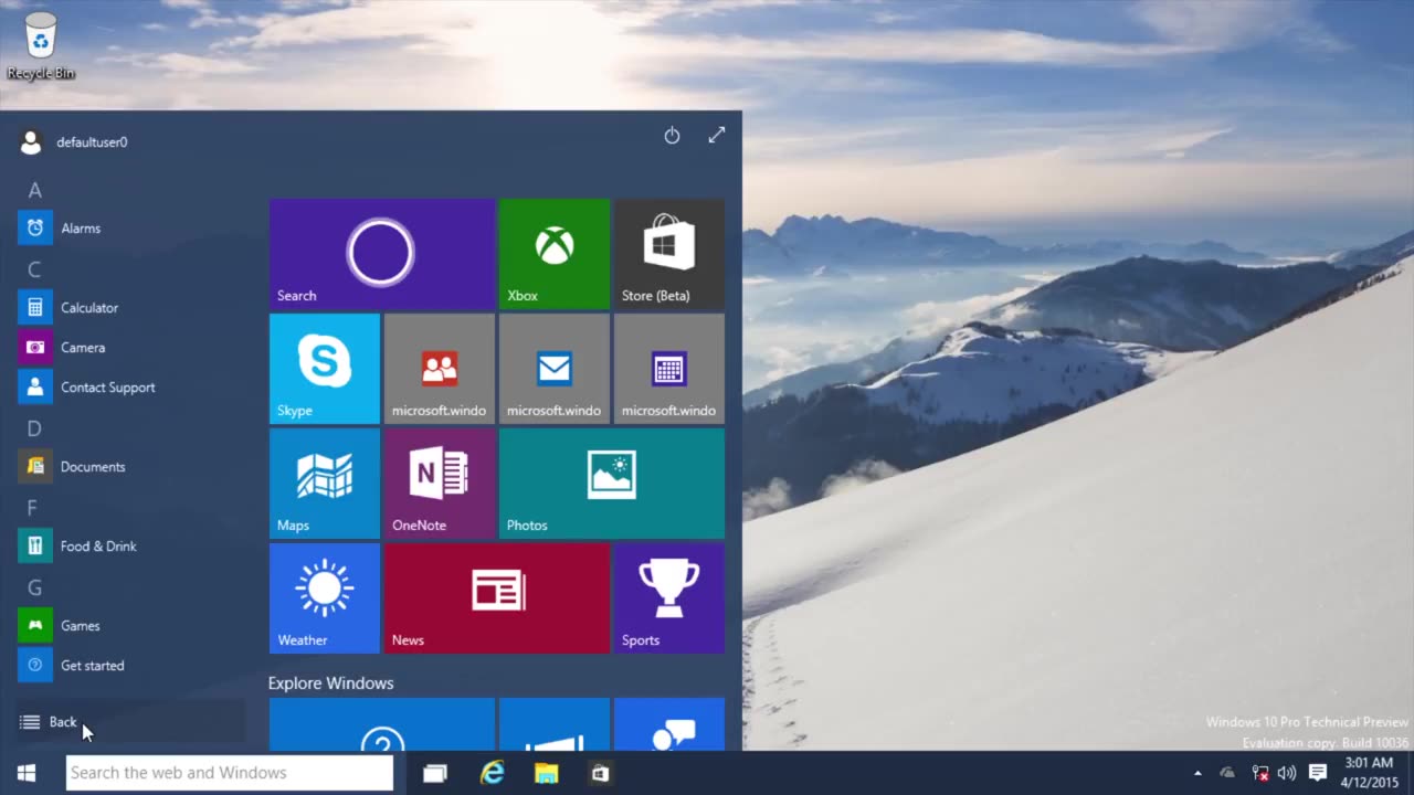 Windows 10 Ui Evolution