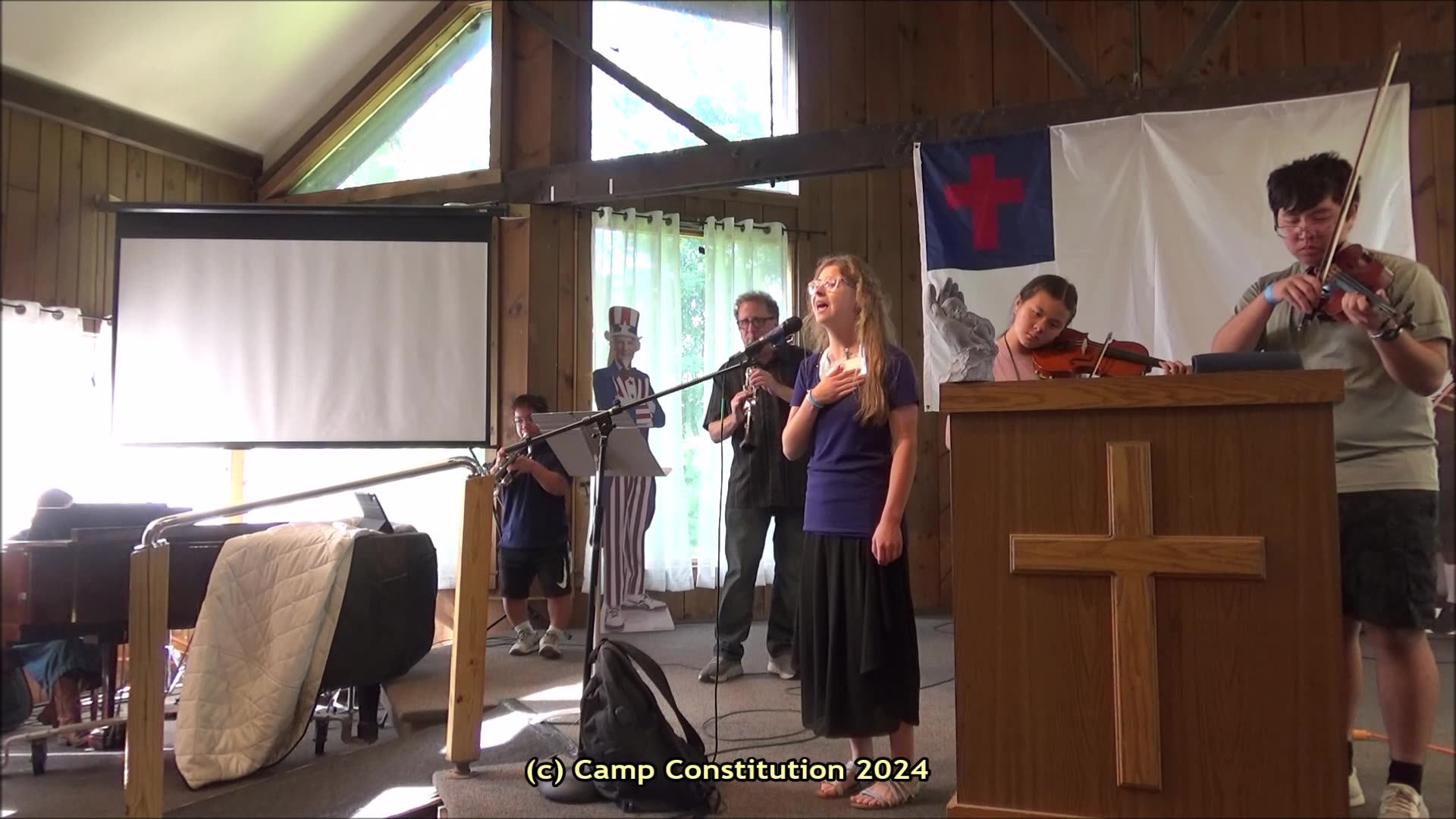 The Camp Constitution Band Plays The Star Spangled Banner, at Camp ...