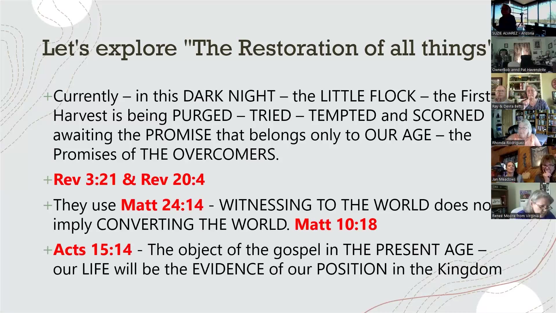 Part 6 "Joy Comes In The Morning" 8/5/23 Sabbath Bible Study with ...