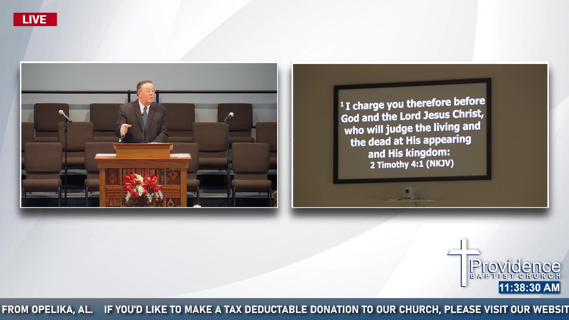 Live: Providence Baptist Church on RSBN: Sunday Morning Worship Service ...