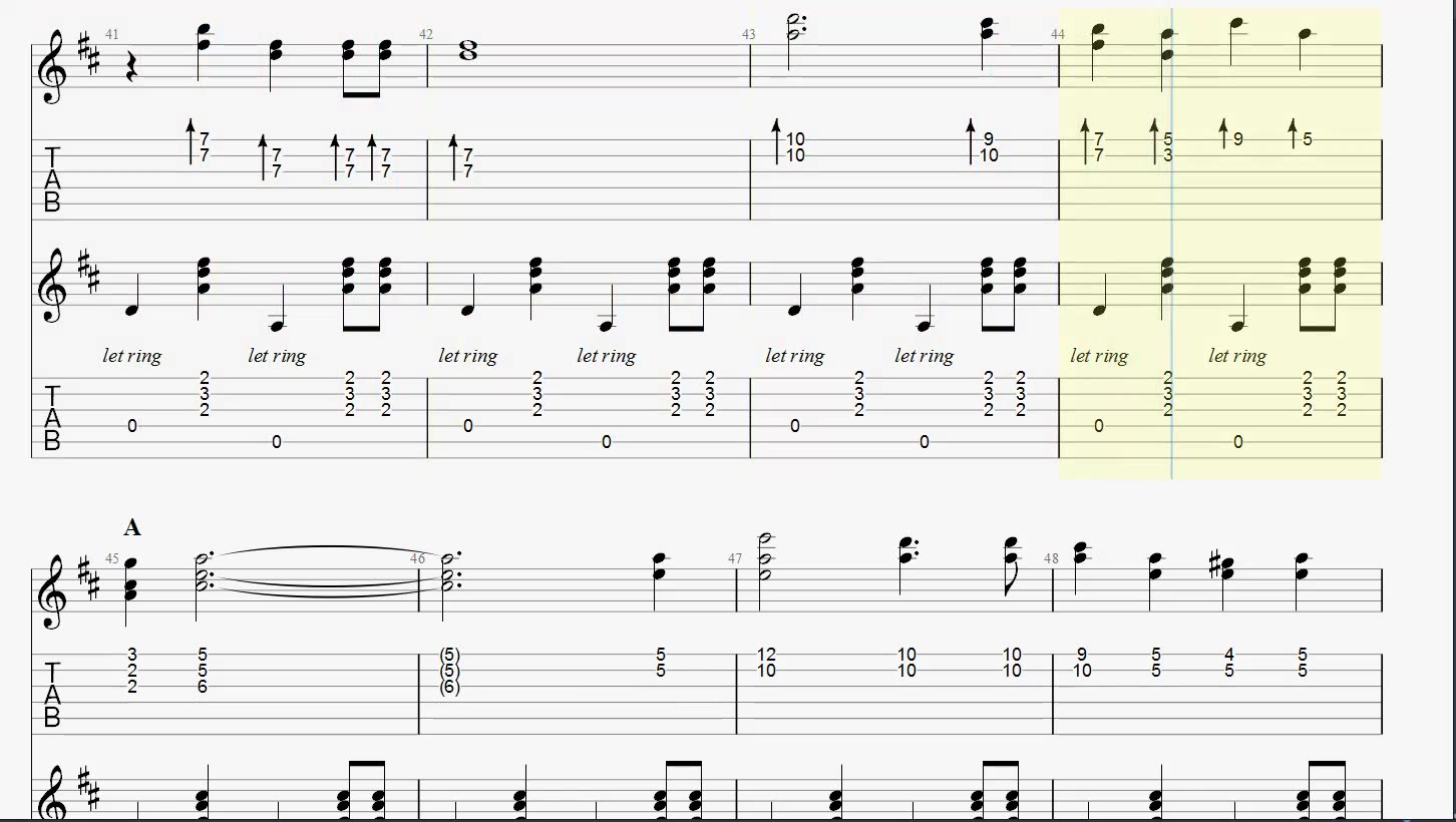 Walk Right Back Guitar Instruction Tabs