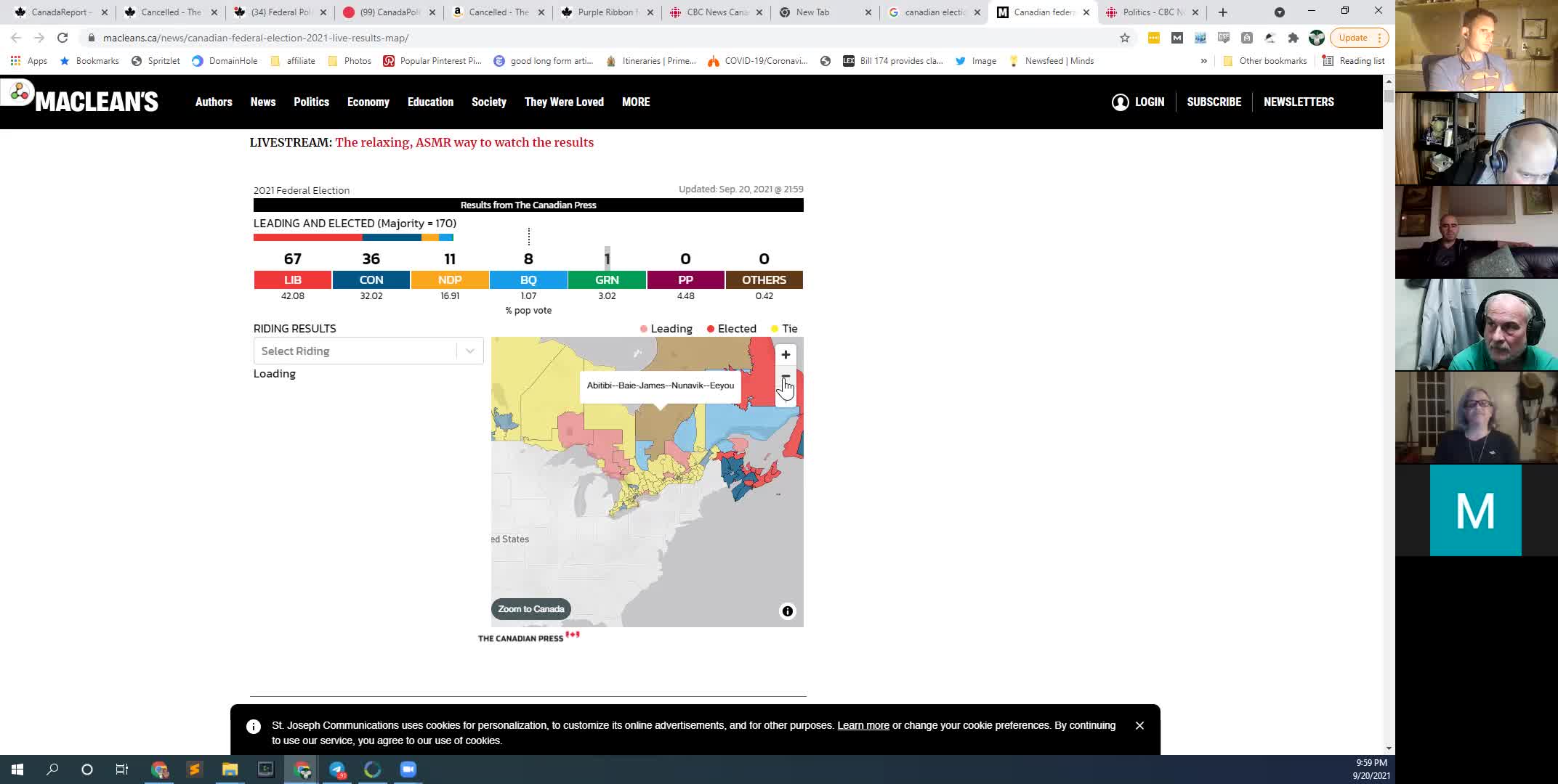Election Night Talk - Sept 20, 2021