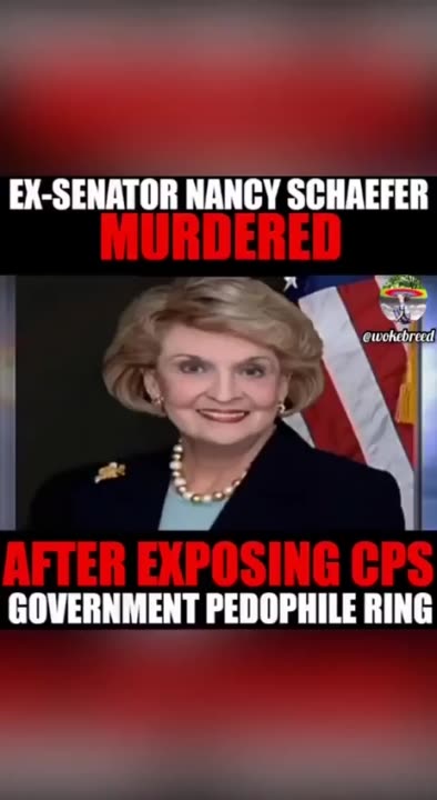 Ex-Senator Nancy Schaffer Killed After Exposing PEDOVORES