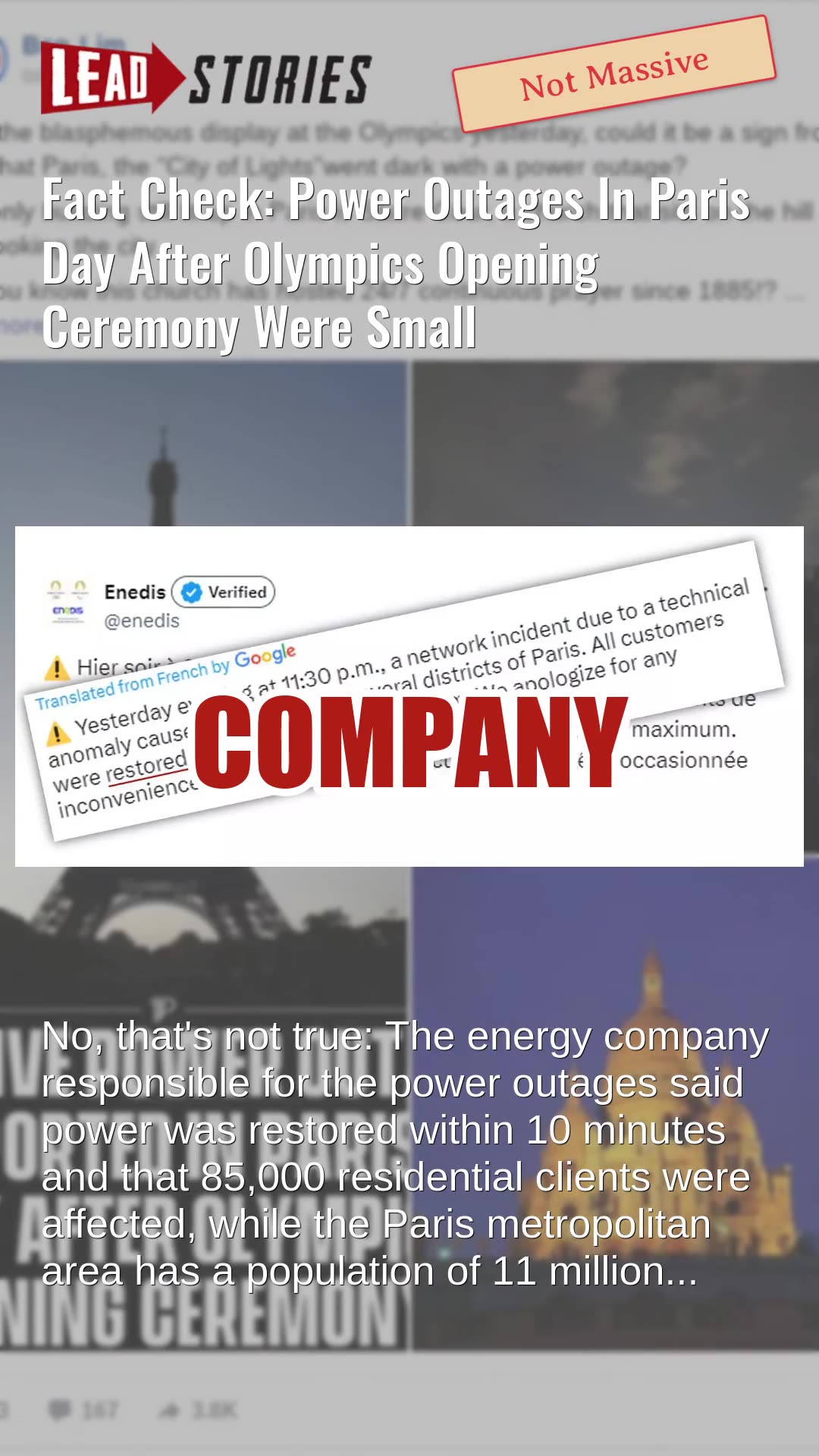 Fact Check: Power Outages In Paris Day After Olympics Opening Ceremony ...