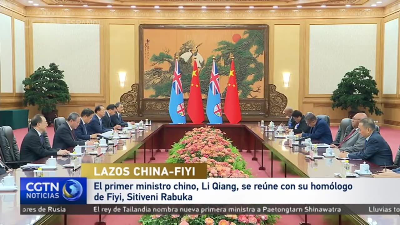 El primer ministro chino, Li Qiang, se reúne con su homólogo de Fiyi ...