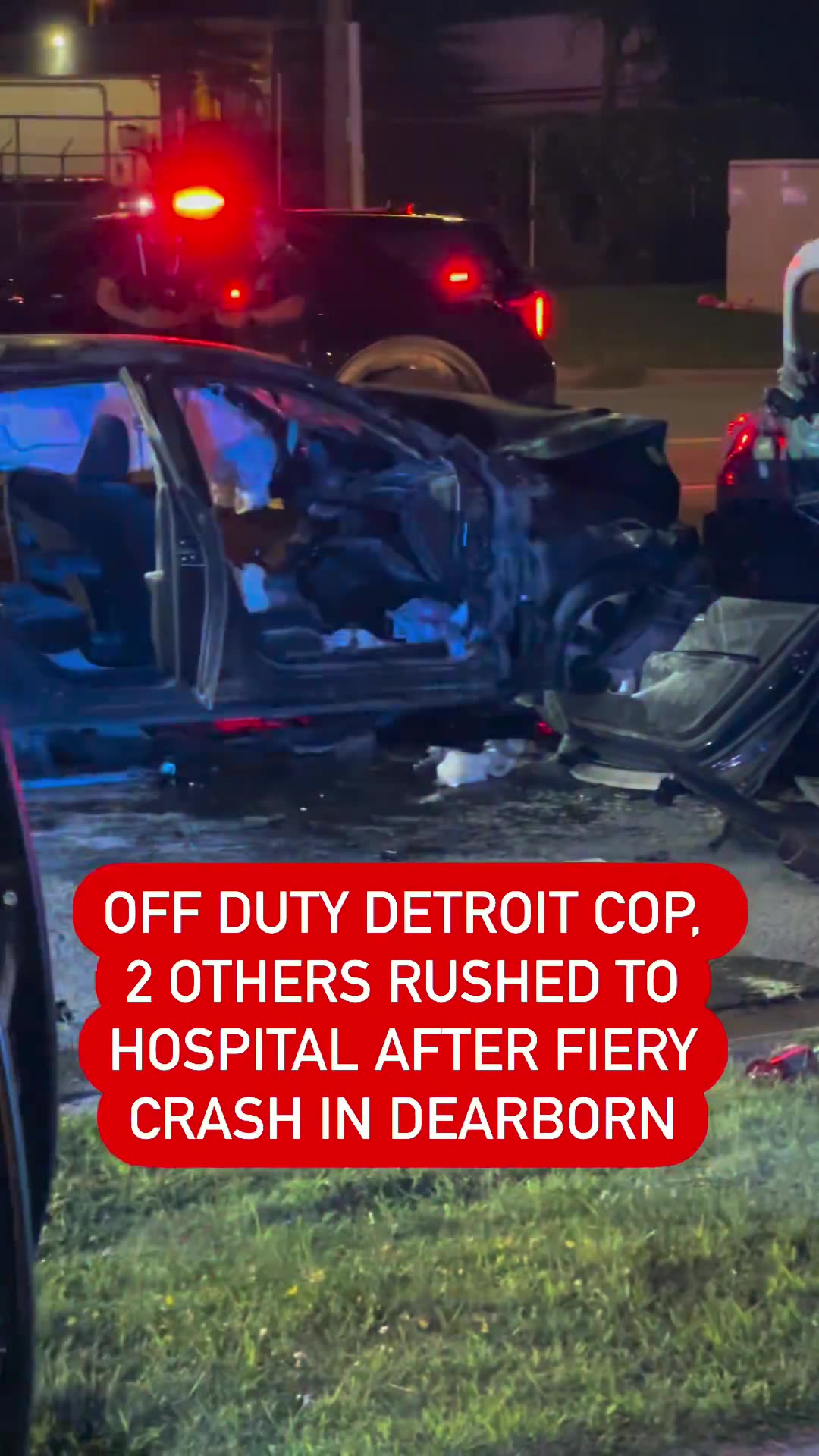 An off-duty Detroit cop and two civilians were rushed to the hospital