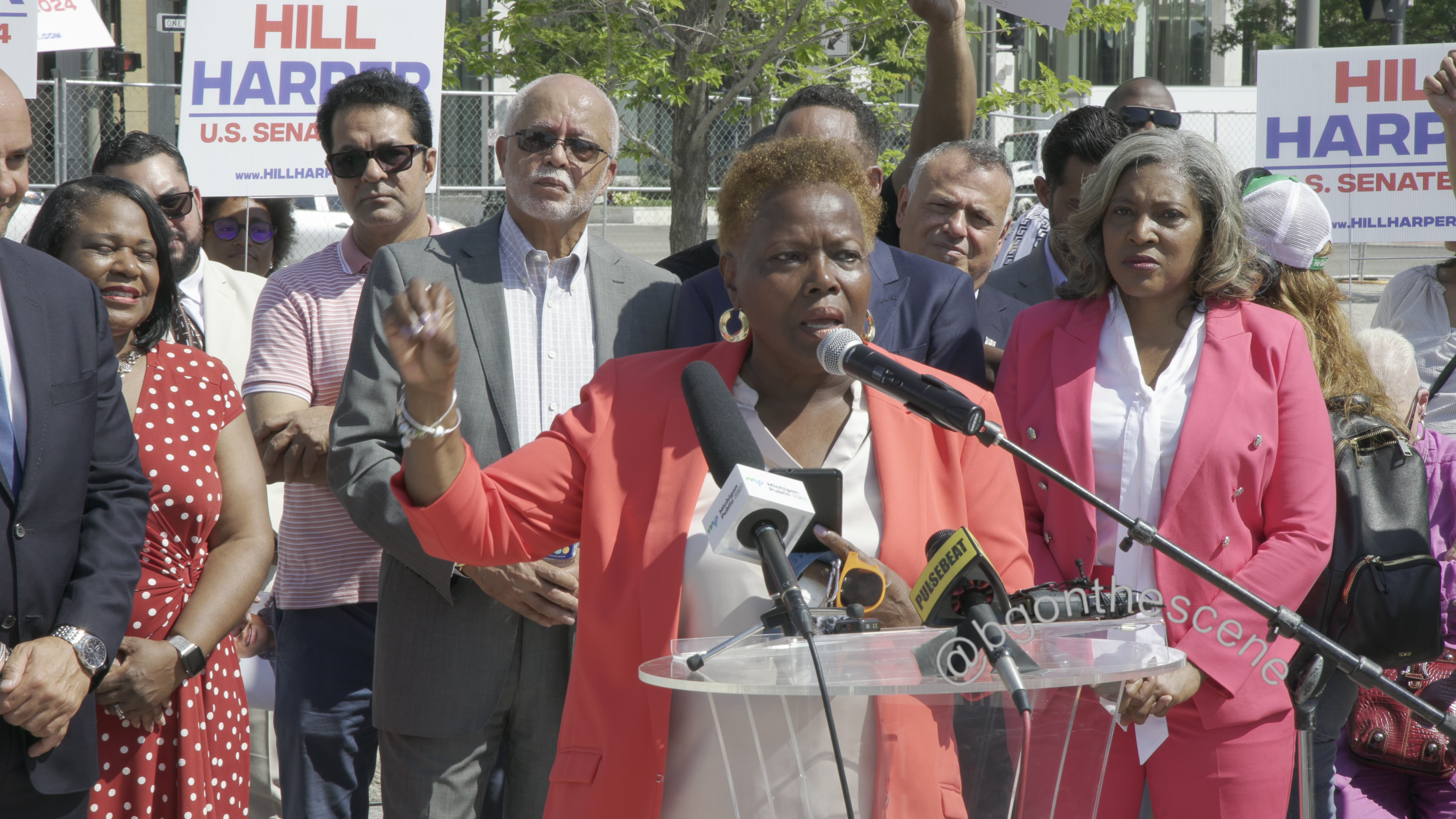 'Unity Press Conference' in Detroit in Support of Candidates Hill ...