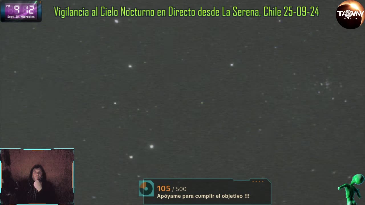 Surveillance of the Night Sky Uncle UFO Chile broadcast by Tik Tok this ...
