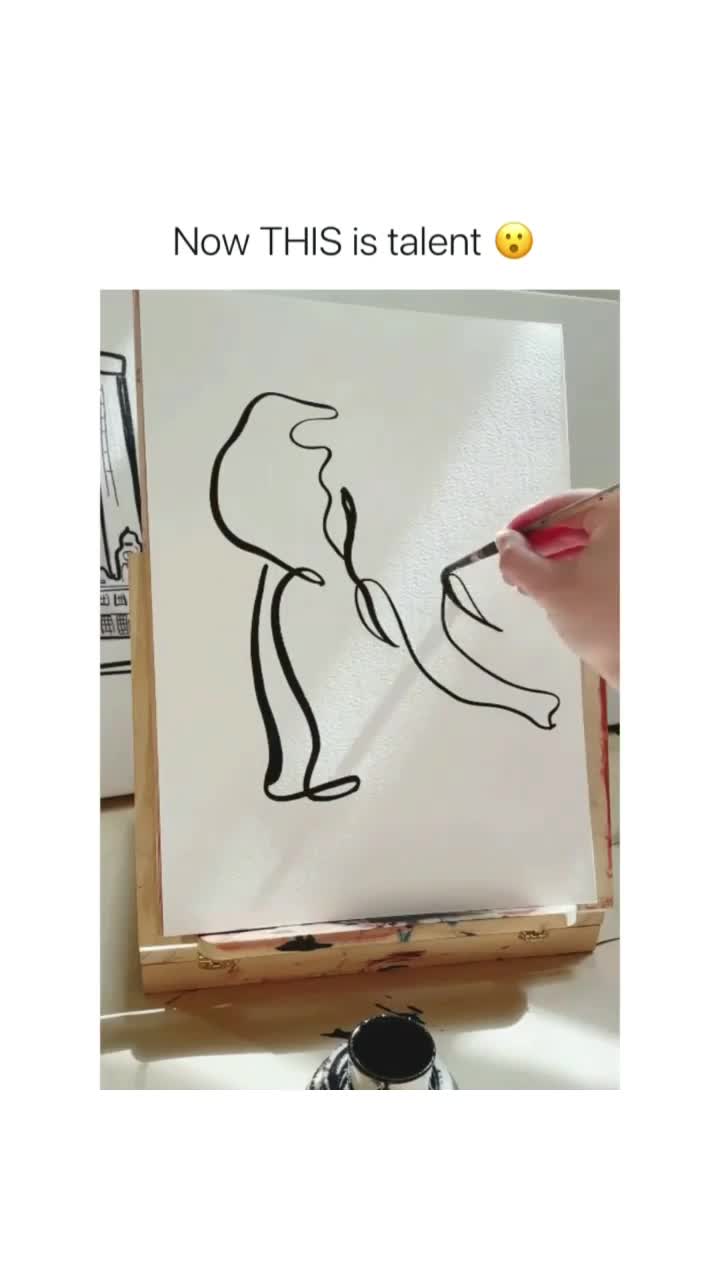 Amazing one stroke elephant canvas 🐘😘😘😲 #rumble #animals #elephant # ...