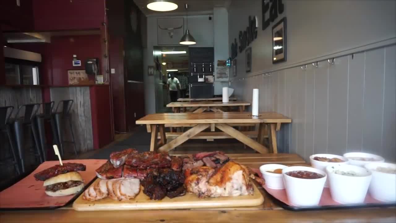 WORLDS BIGGEST BBQ CHALLENGE CRAZY TEXAS BBQ Menu Challenge Man Vs Food ...