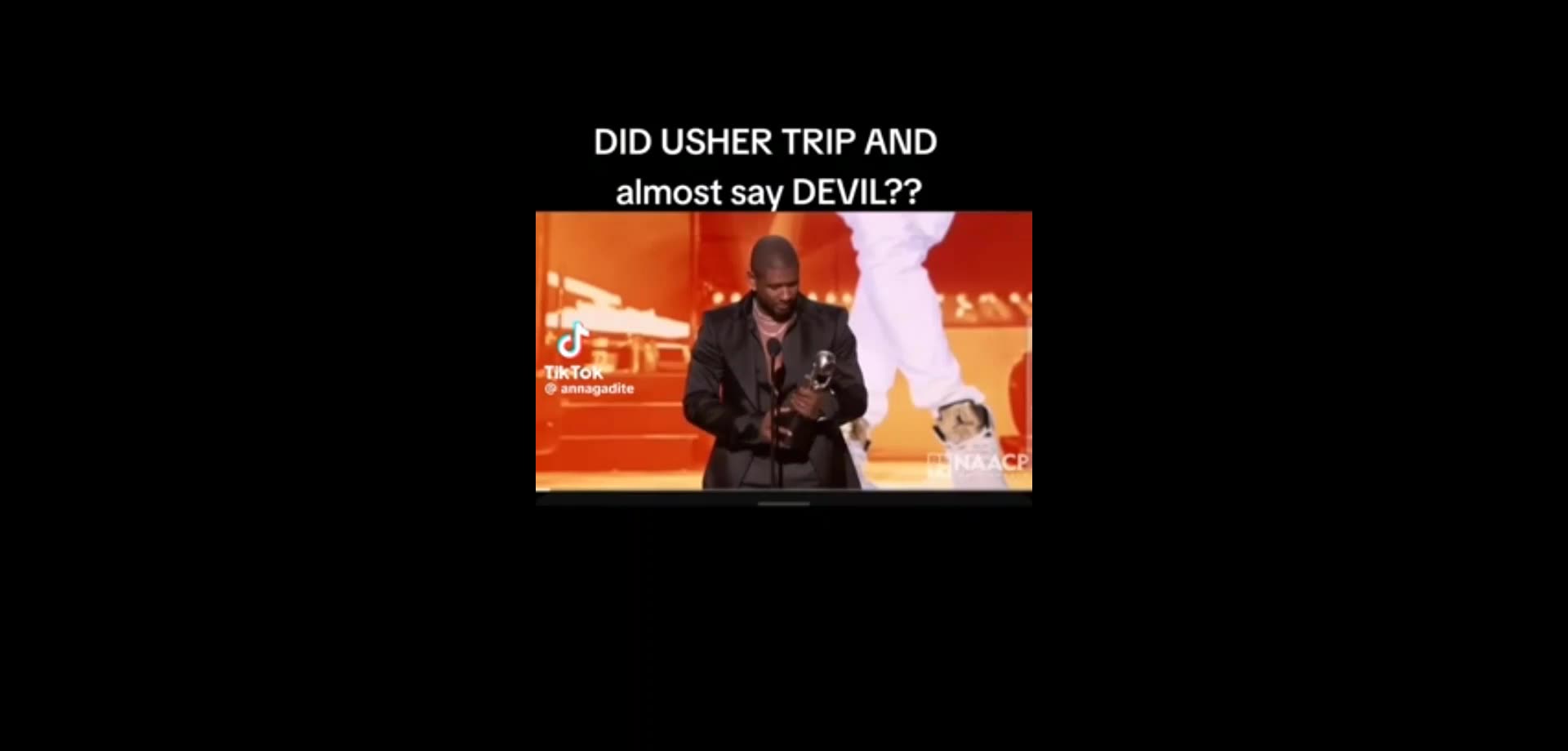 USHER THANKS SATAN!