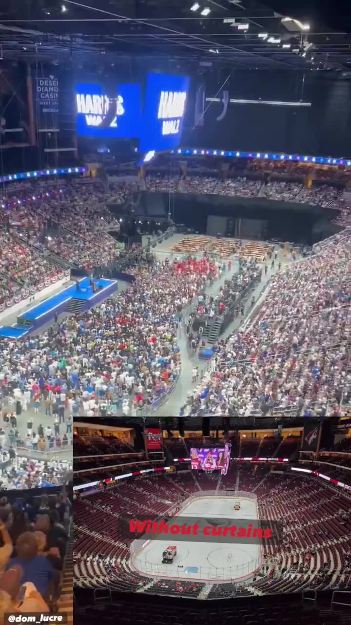 Empty Seats Hidden By Curtains at Kamala’s Rally!