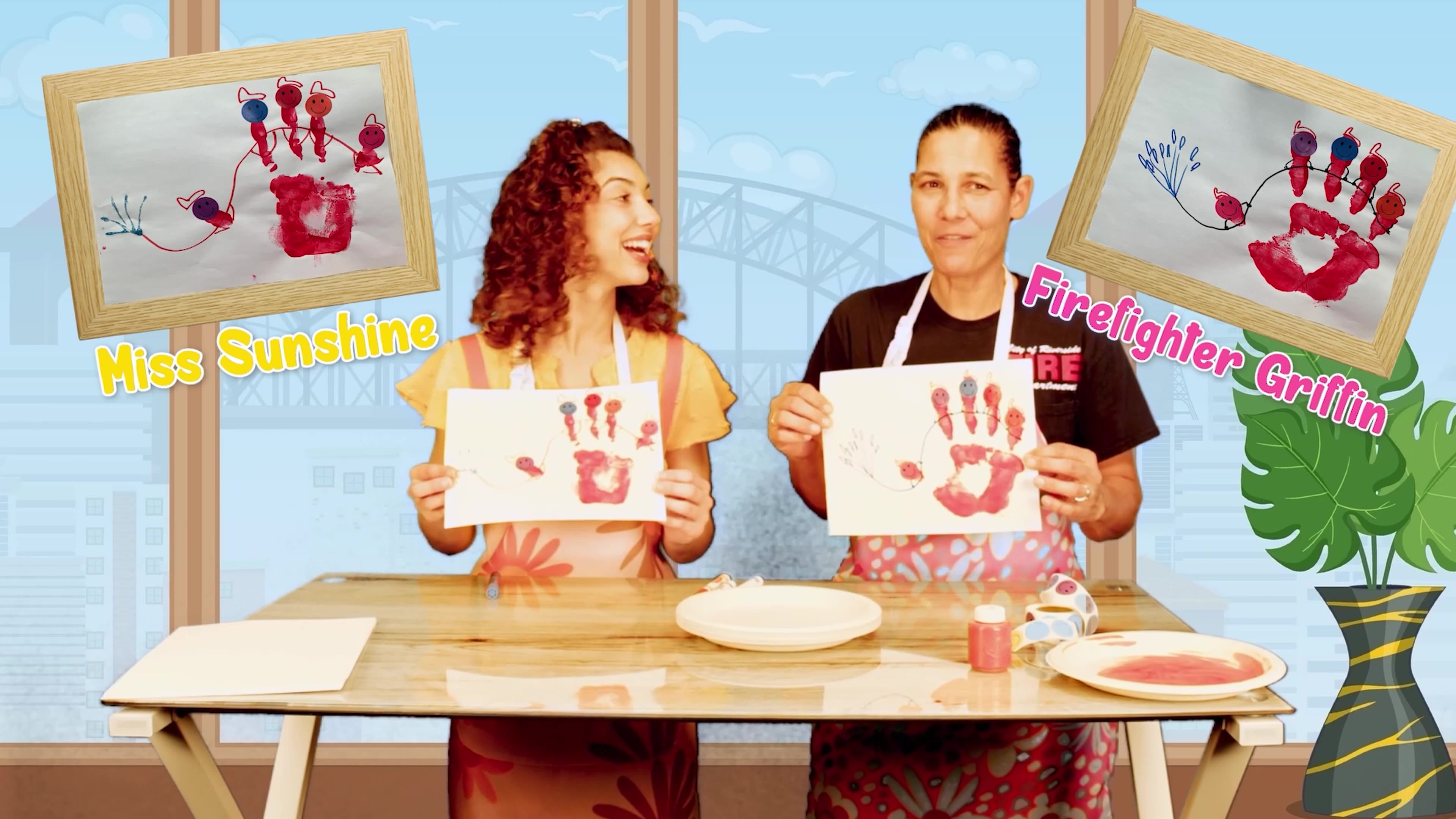 Handprint Arts & Craft with Firefighter Griffin 🚒 Learn About ...