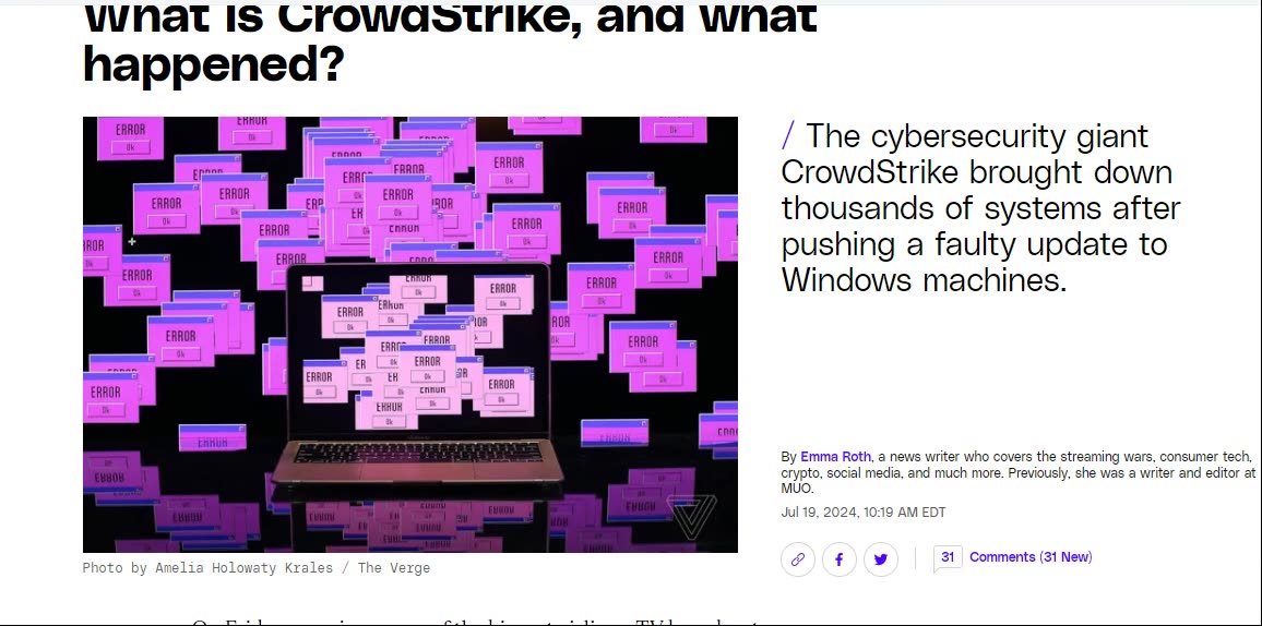 CrowdStrike Holdings, Inc and What Caused The Global IT Outage