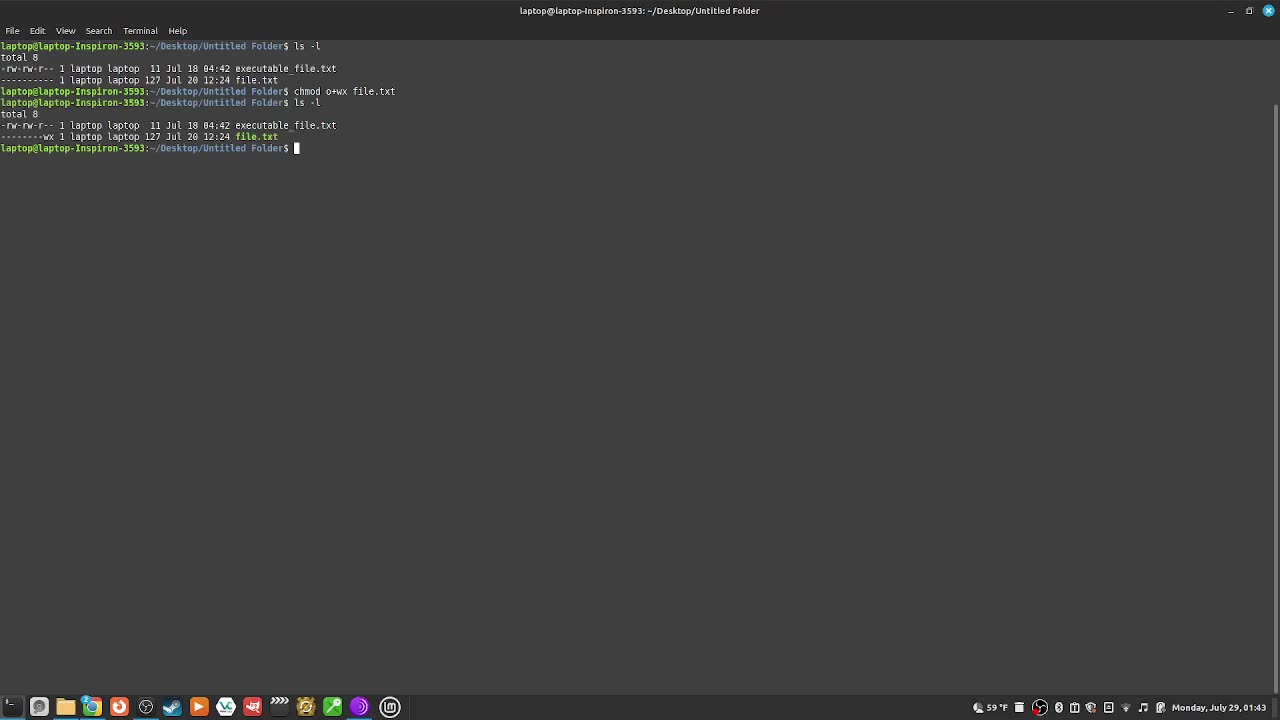 213_how to "add the write and execute permission to the other permission set" with "chmod"